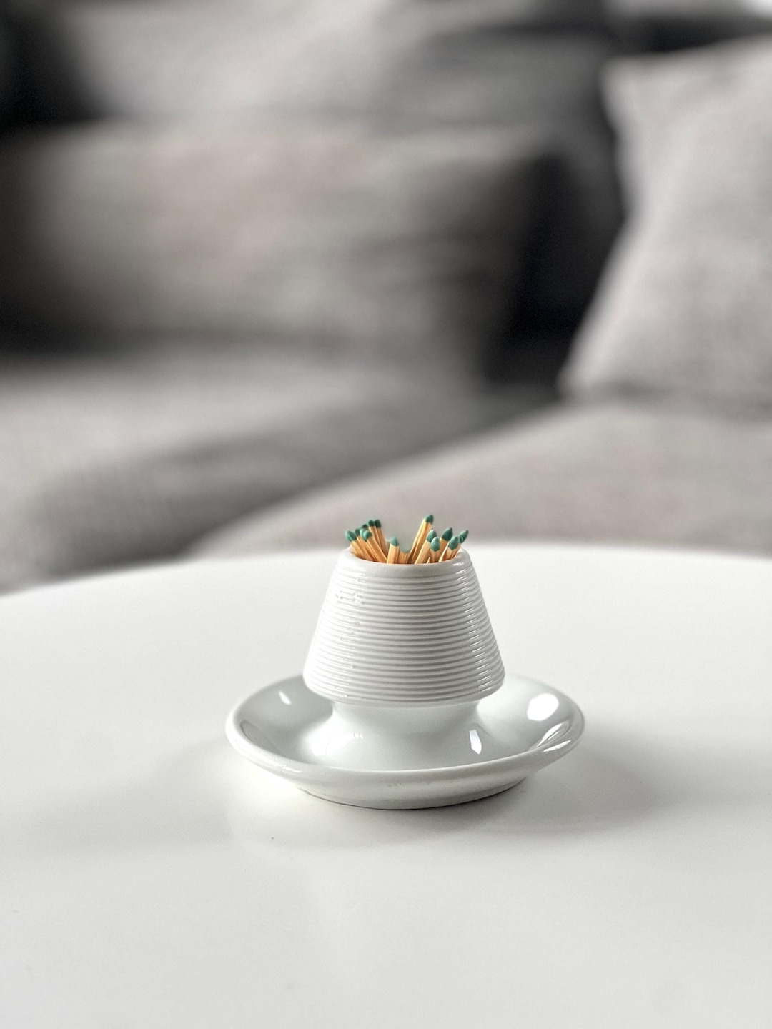 Small Vintage Porcelain Matchstick Strike, Vintage Match Holder ...