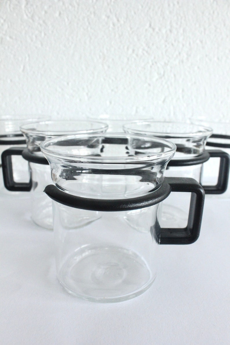 Single Vintage Black 80s Bodum Glass Tea Cup, Black Bodum Picard Cup ...