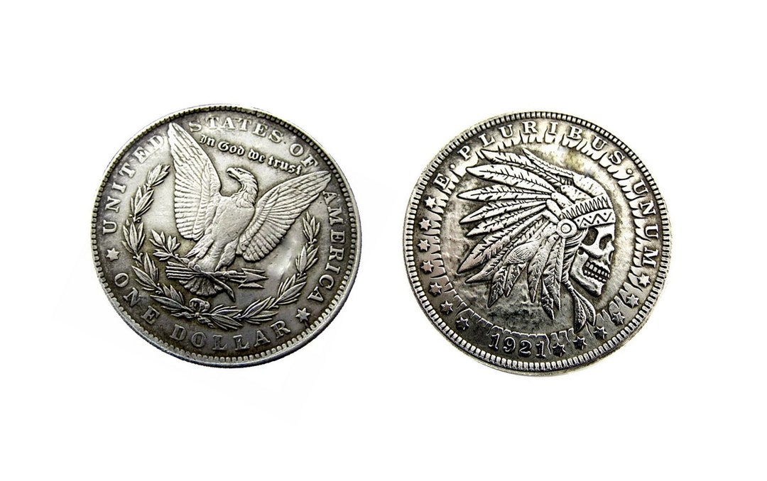 Indian Skeleton Coin, Memento Mori Coin, Decision Coin, Indian Skull ...