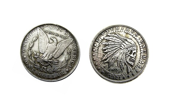 Indian Skeleton Coin Memento Mori Coin Decision Coin Indian | Etsy