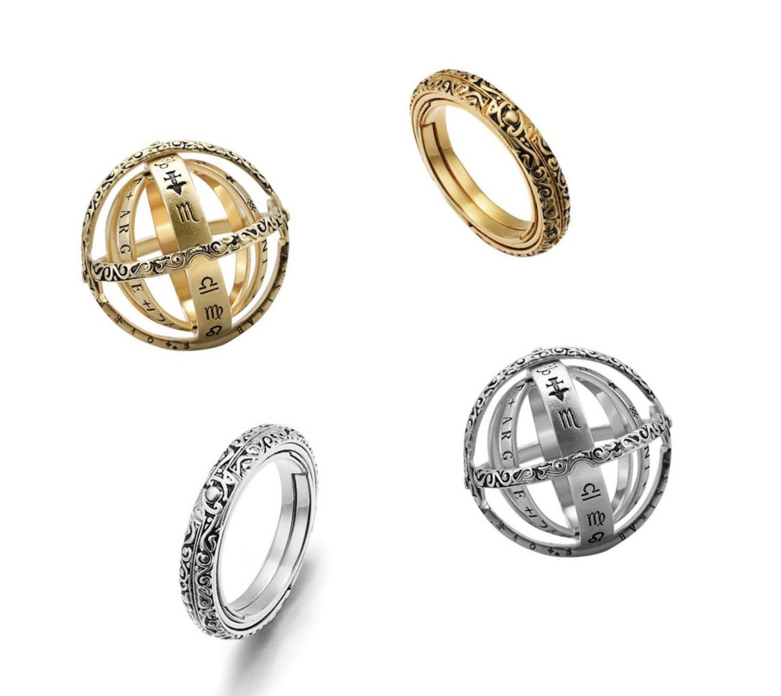 Foldable Astronomical Sphere Ring Astronomy Ring Ring for | Etsy