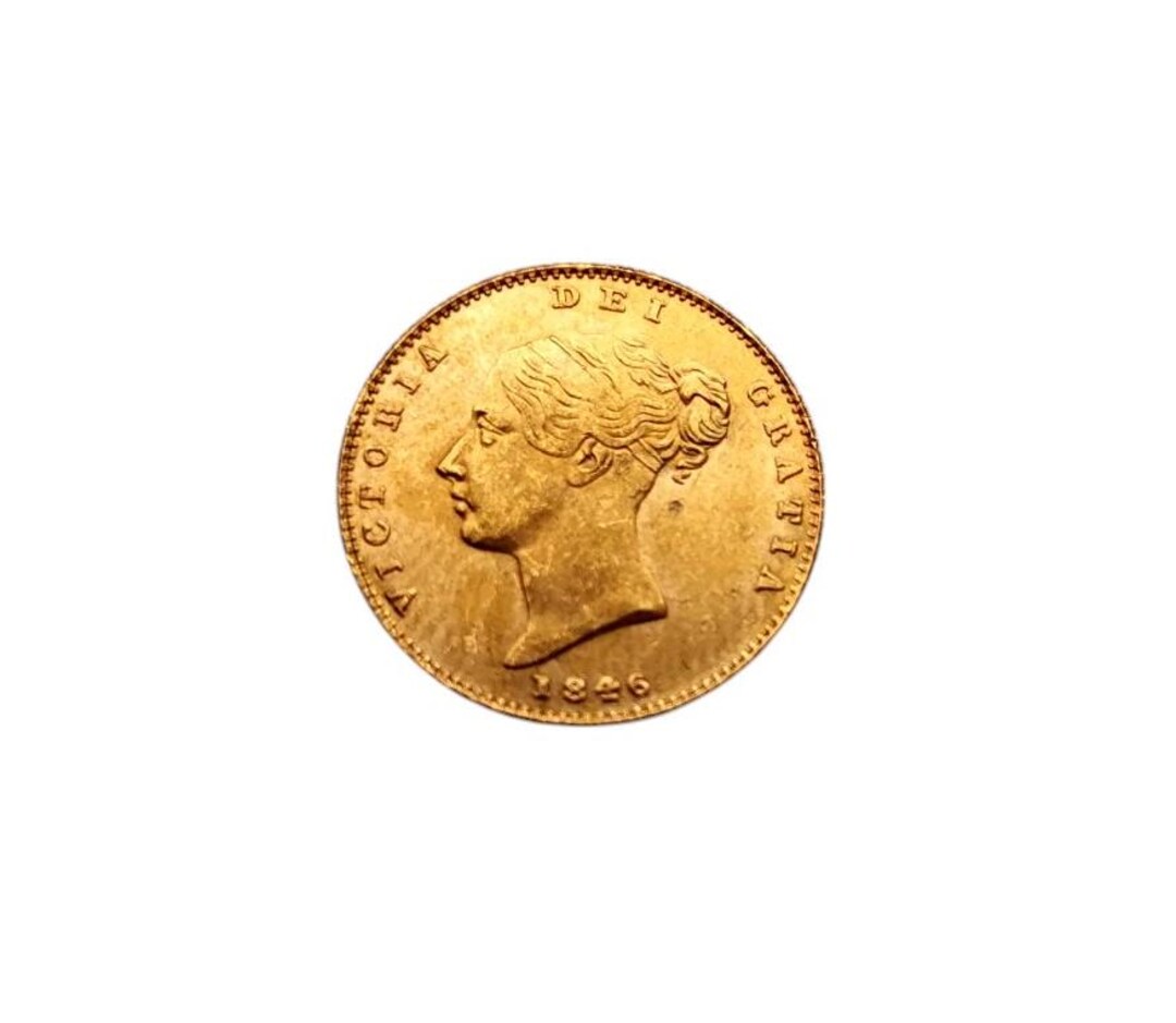 Victoria Young Half Sovereign Gold Coin, Gold Plated Coin, Gold Plated ...