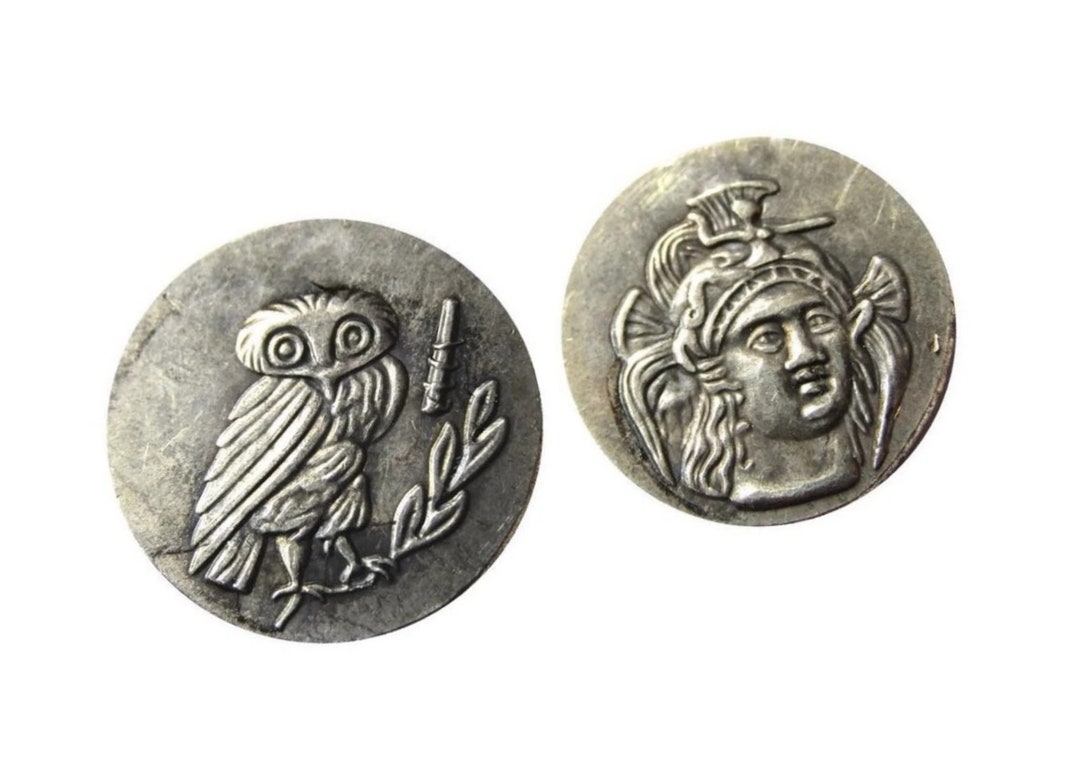 Ancient Greek Lucania Heraclea Drachm, Silver 925 Plated Replica ...