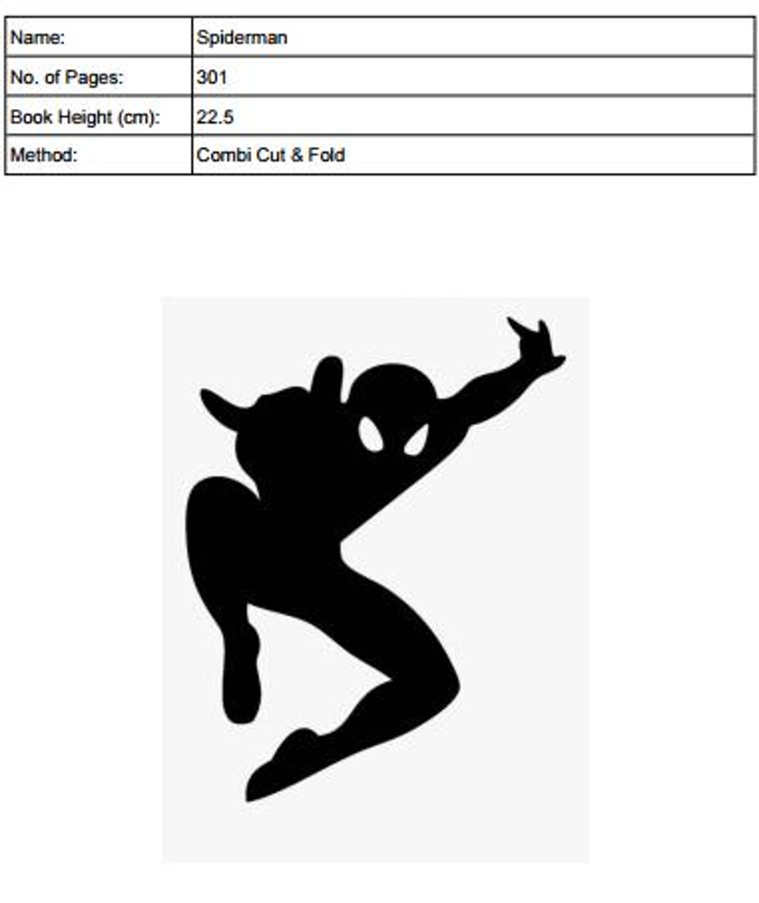 Spiderman - Cut and Fold Pattern (PDF Download) - Etsy