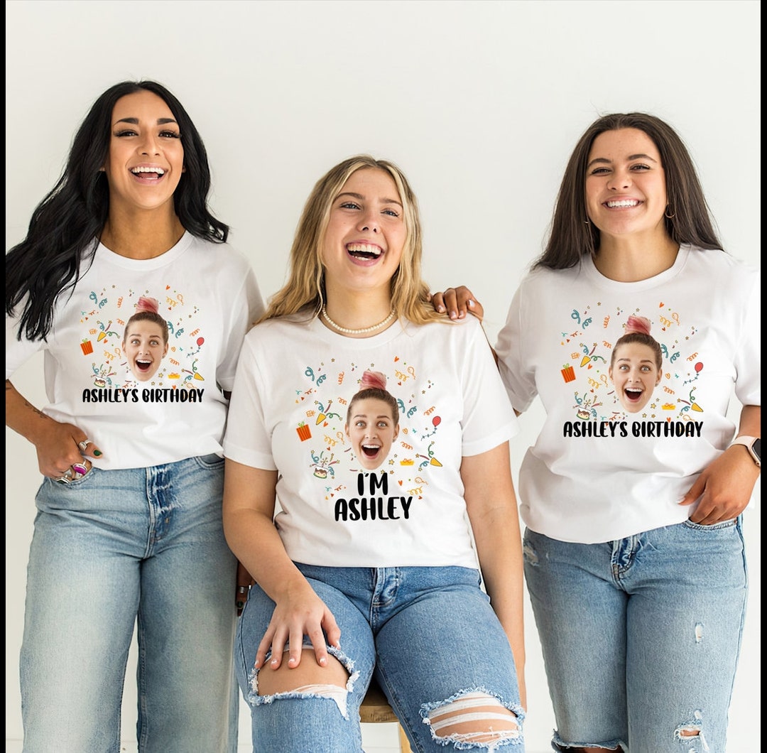 Personalized Birthday With Photo Shirt, Custom Name Birthday T-shirt ...