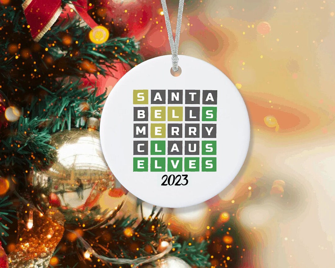Wordle Ornament, Wordle Christmas Gift, Funny Wordle Lover Gift 2023 ...