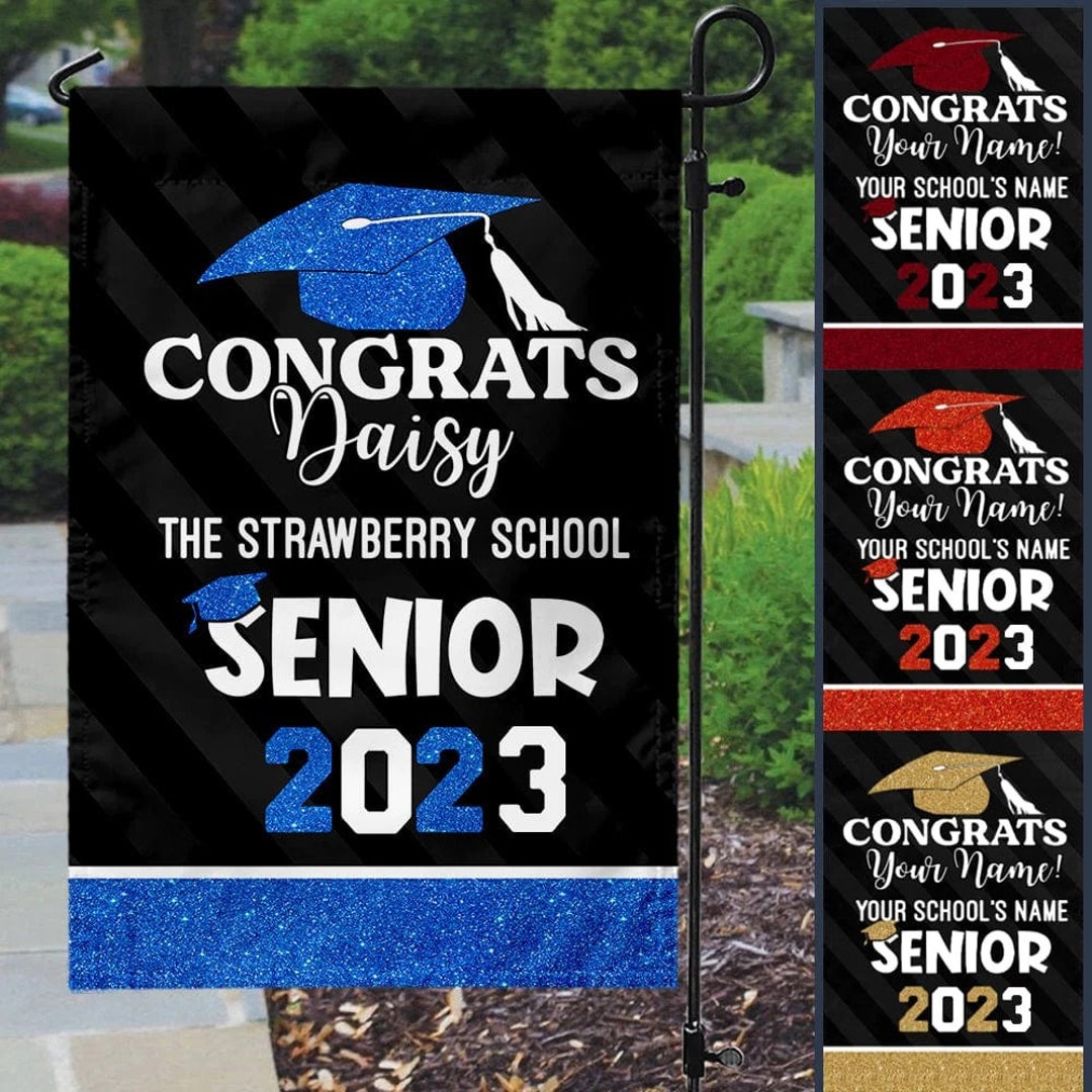 Custom Graduation Flag Graduation Flag Class of 2023 Personalized ...
