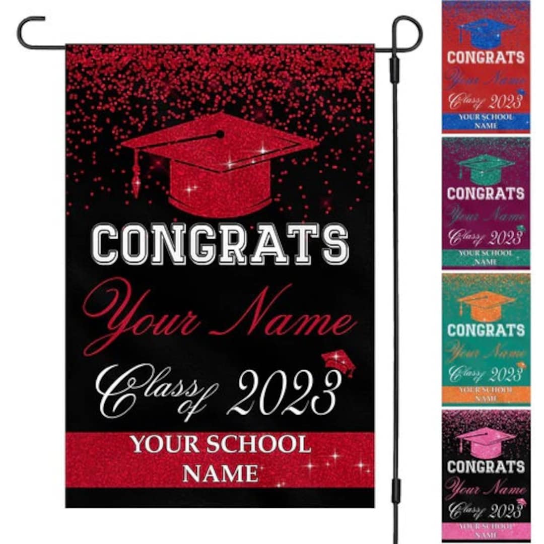 Bandera de graduación personalizada Graduación Bandera senior Clase de ...