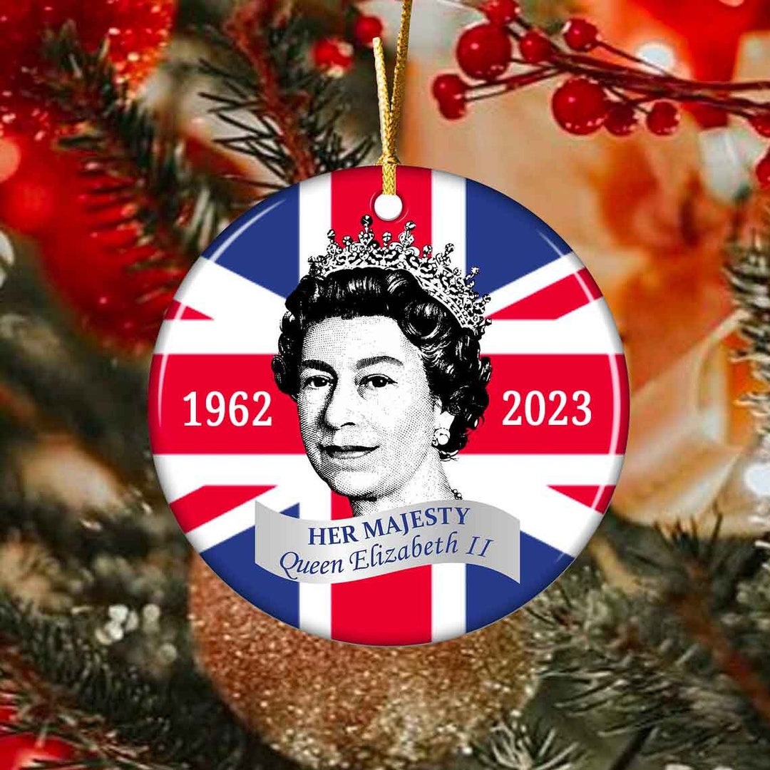 Queen Elizabeth Christmas Memorial Bauble Queen Elizabeth II Decoration ...