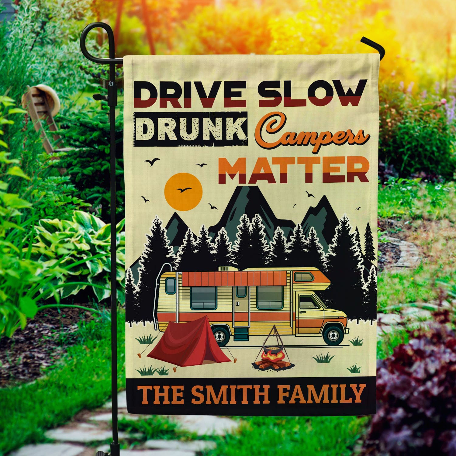 Drive Slow Drunk Camper Mattertent Camping Flagcamping - Etsy