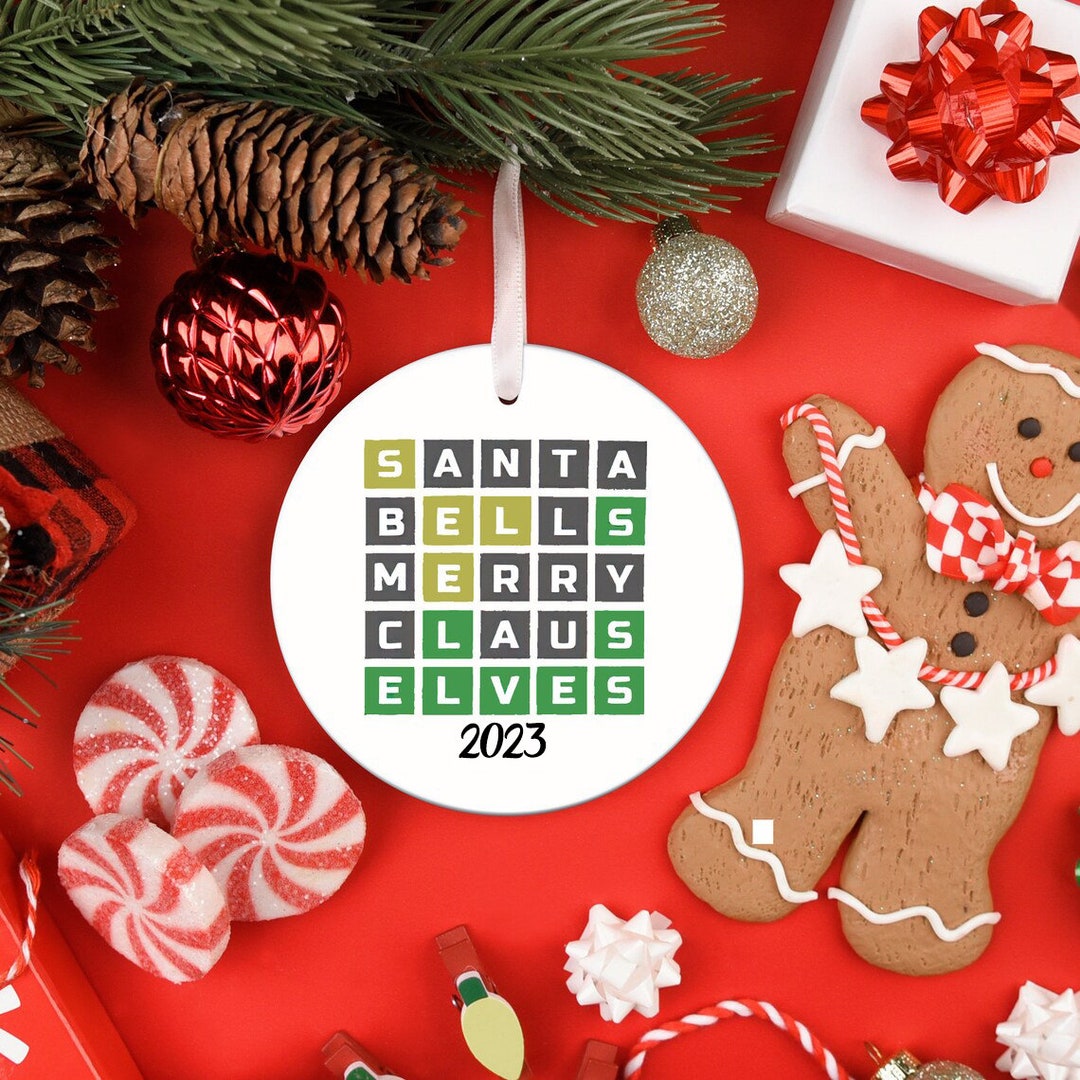Wordle Ornament, Wordle Christmas Gift, Funny Wordle Lover Gift 2023 ...