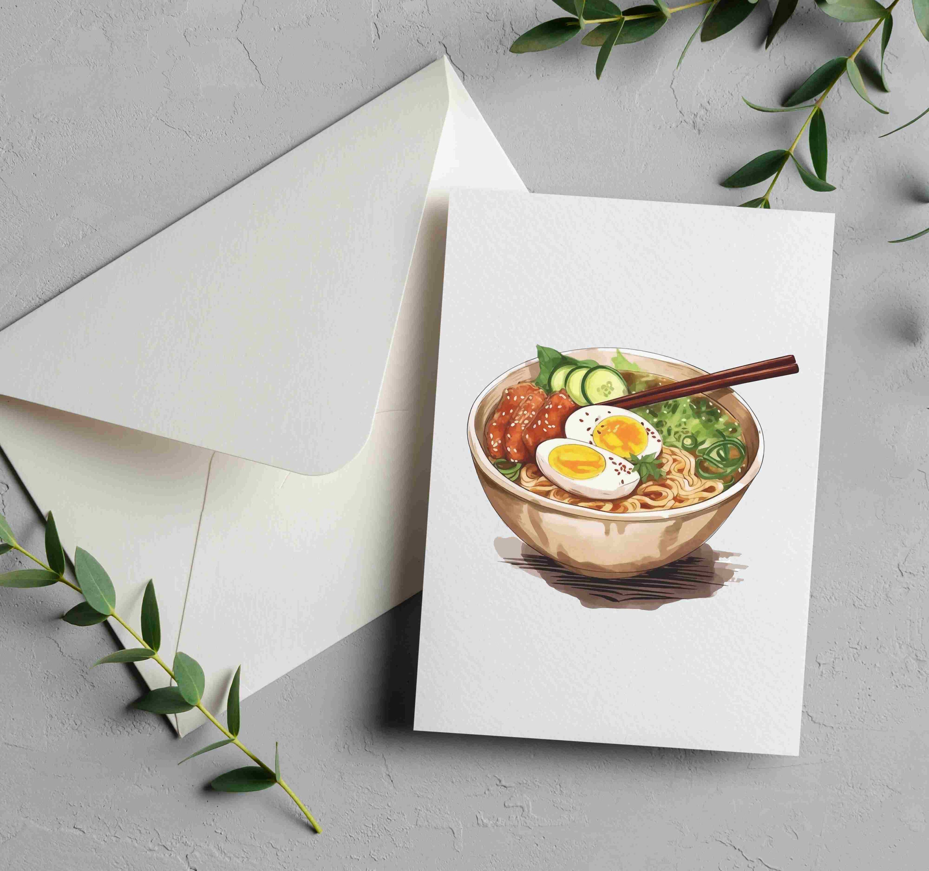 Watercolor Ramen Clipart, Asian Food PNG for Commercial Use & POD ...