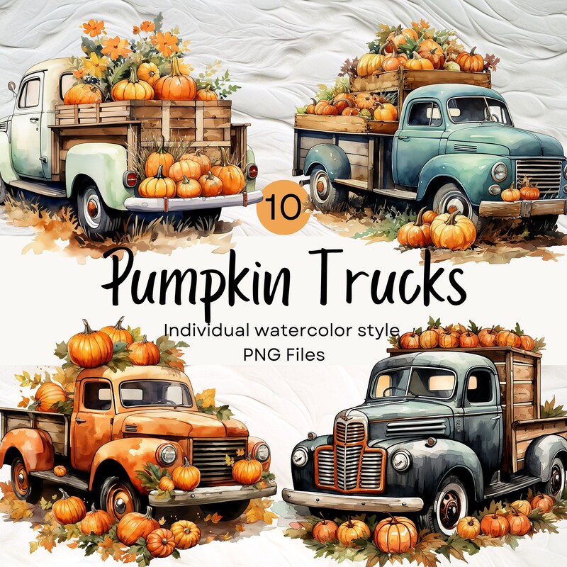 Truck With Pumpkins - Etsy