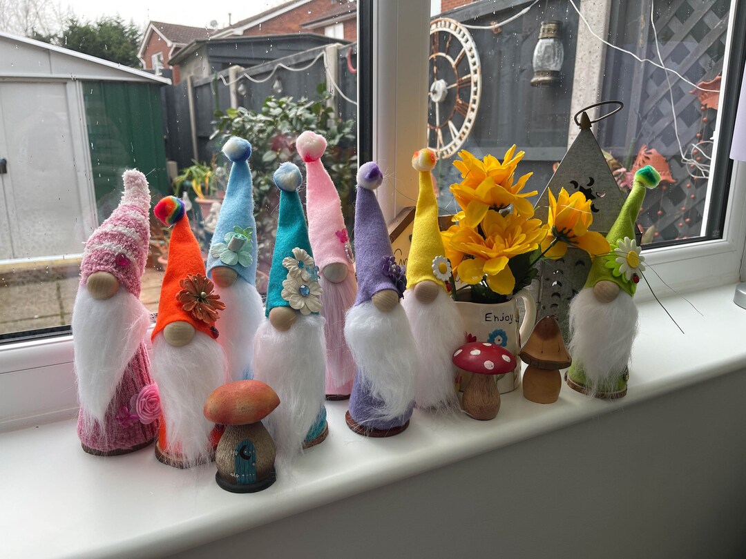 Spring Time Gnomes - Various Colours and Handmade in the UK - Etsy