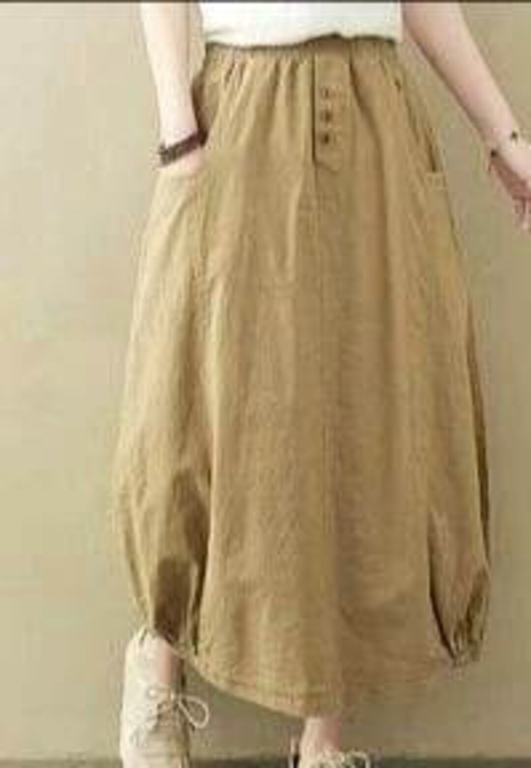 Fusta Canepa Bej/capucino, ORICE Marime,extravaganta, Poala Ampla ...