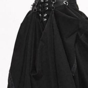 Fusta EXTRAVAGANTA, Canepa Neagra, Asimetrica, Foarte Ampla, Falduri ...