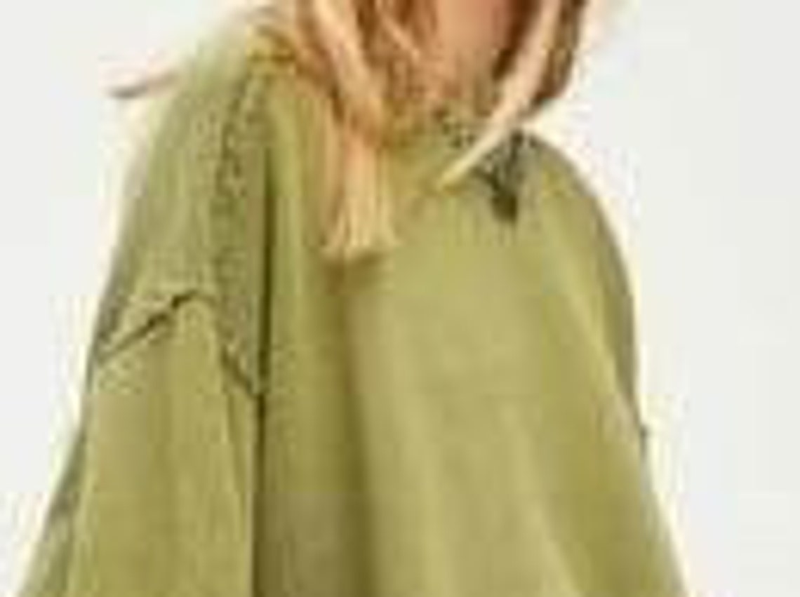 Bluza SPORT, Supradimensionata, M, Verde Maslin, Extravaganta, Cusaturi ...