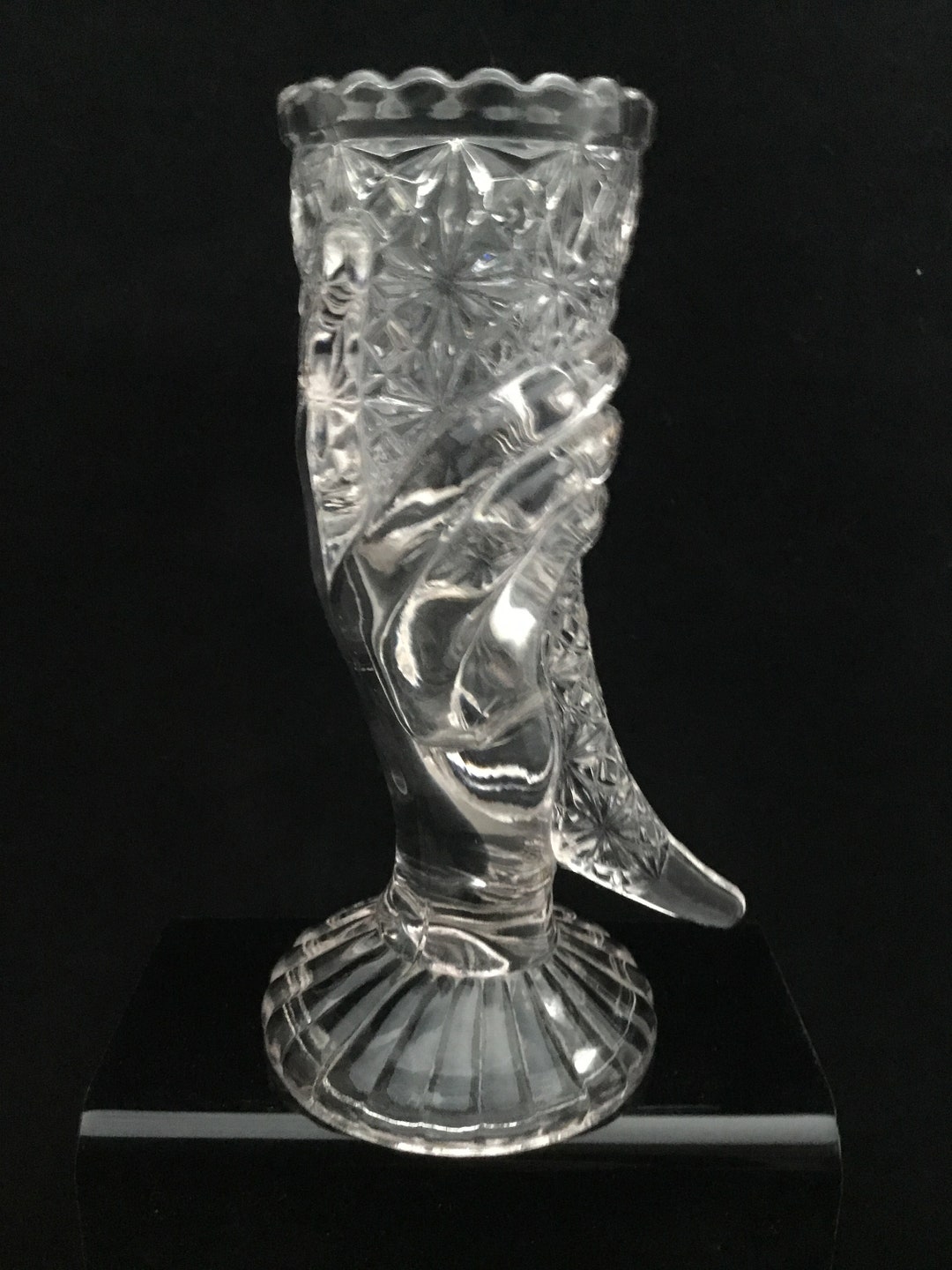 EAPG G Duncan & Son Cornucopia Hand Vase - Etsy
