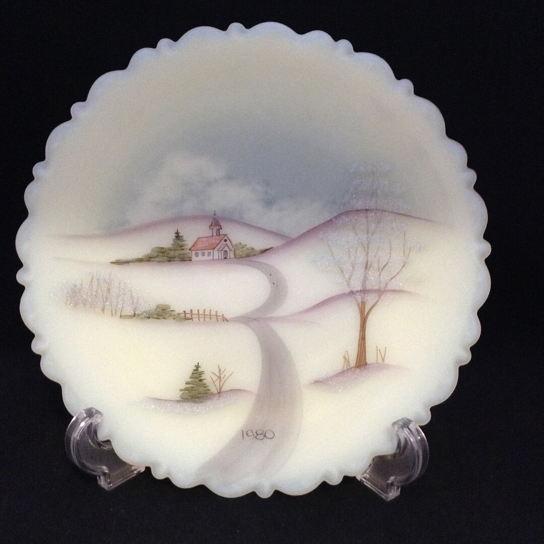 Fenton for Princess House Collectors Edition Country Church Plate in ...