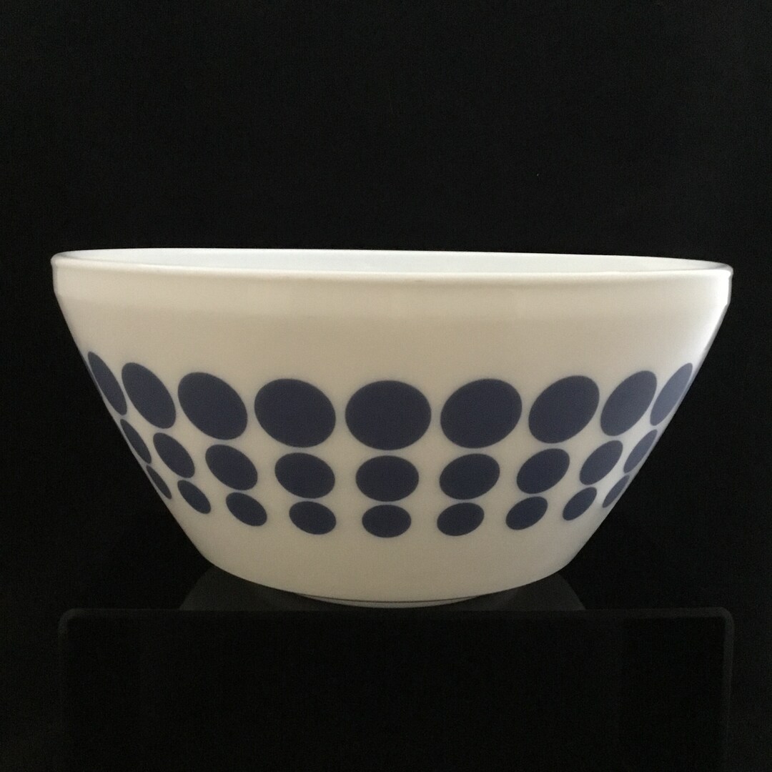 Vintage Charm Inspired by Pyrex Blue Dot Mixing Bowl - Etsy