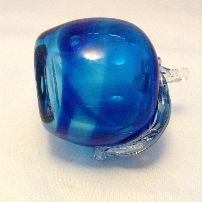 Artic Blue Hand Blown Glass Apple - Etsy