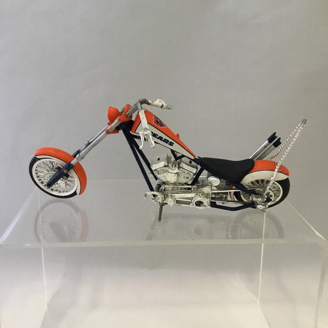 Chicago Bear's Chopper Motorcycle Figurine - Etsy
