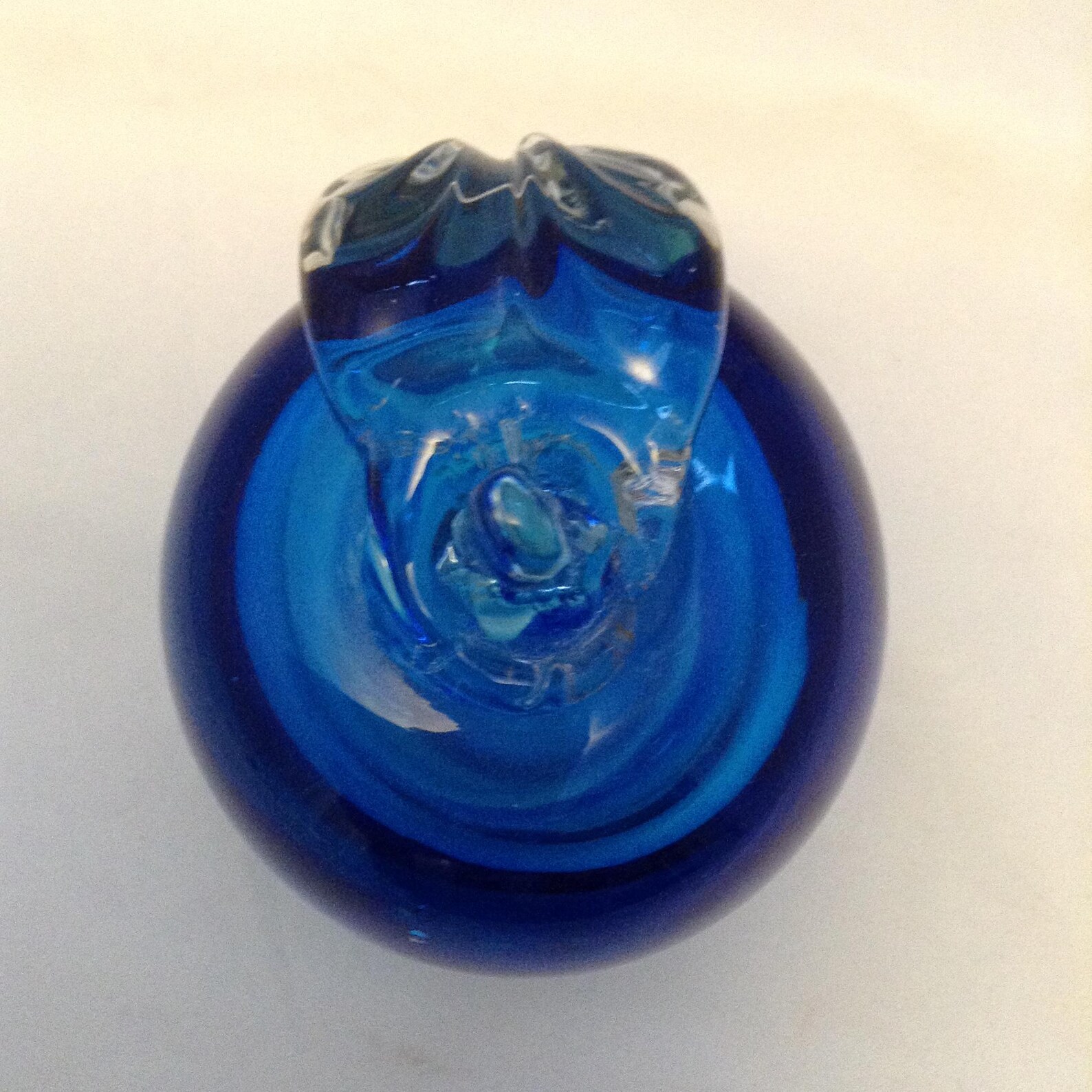 Artic Blue Hand Blown Glass Apple - Etsy