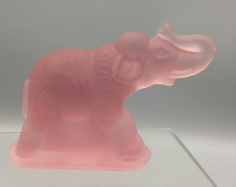 Pink Glass Elephant | Etsy