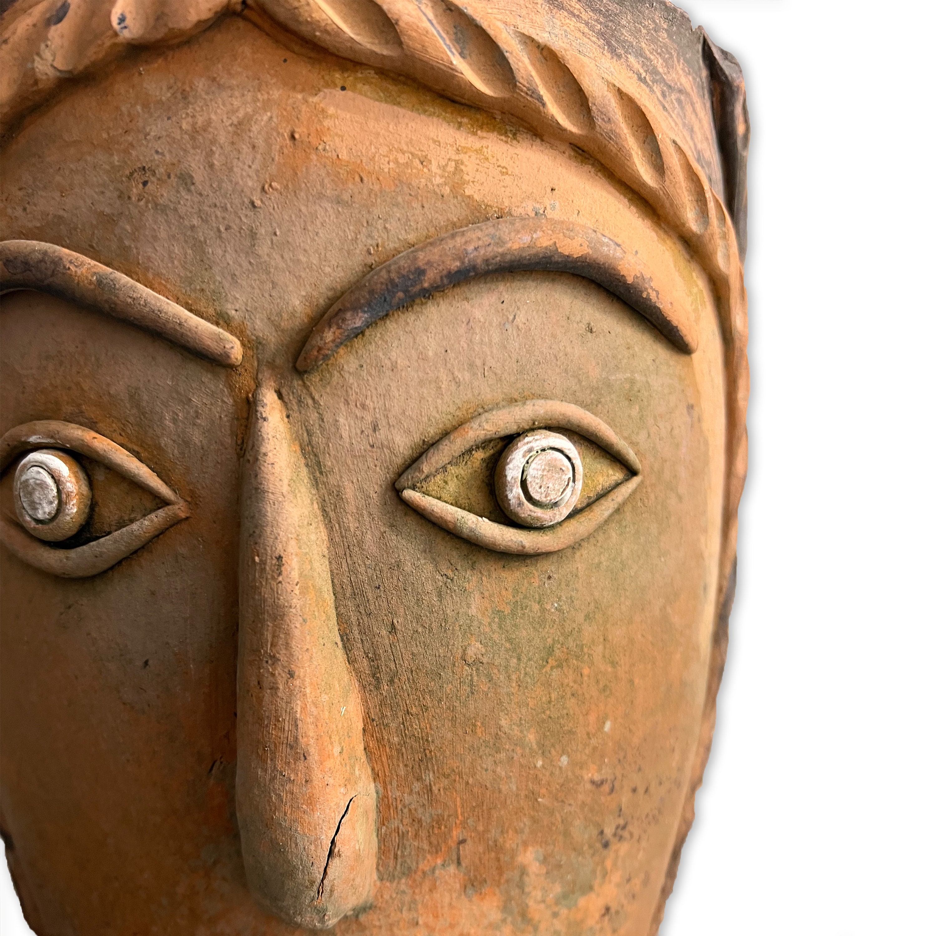 Mexican Folk Art Terracotta Face Planters (male and Female) - Etsy