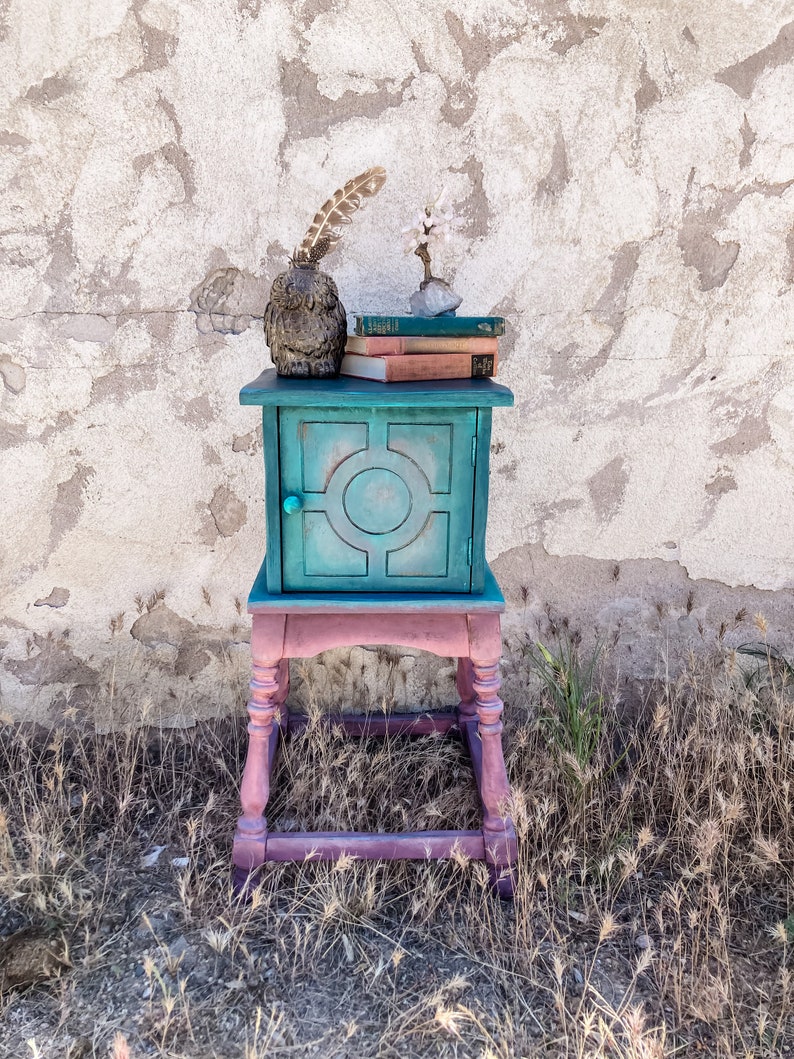 SOLD Copper Side Table Boho End Table Boho Nightstand - Etsy