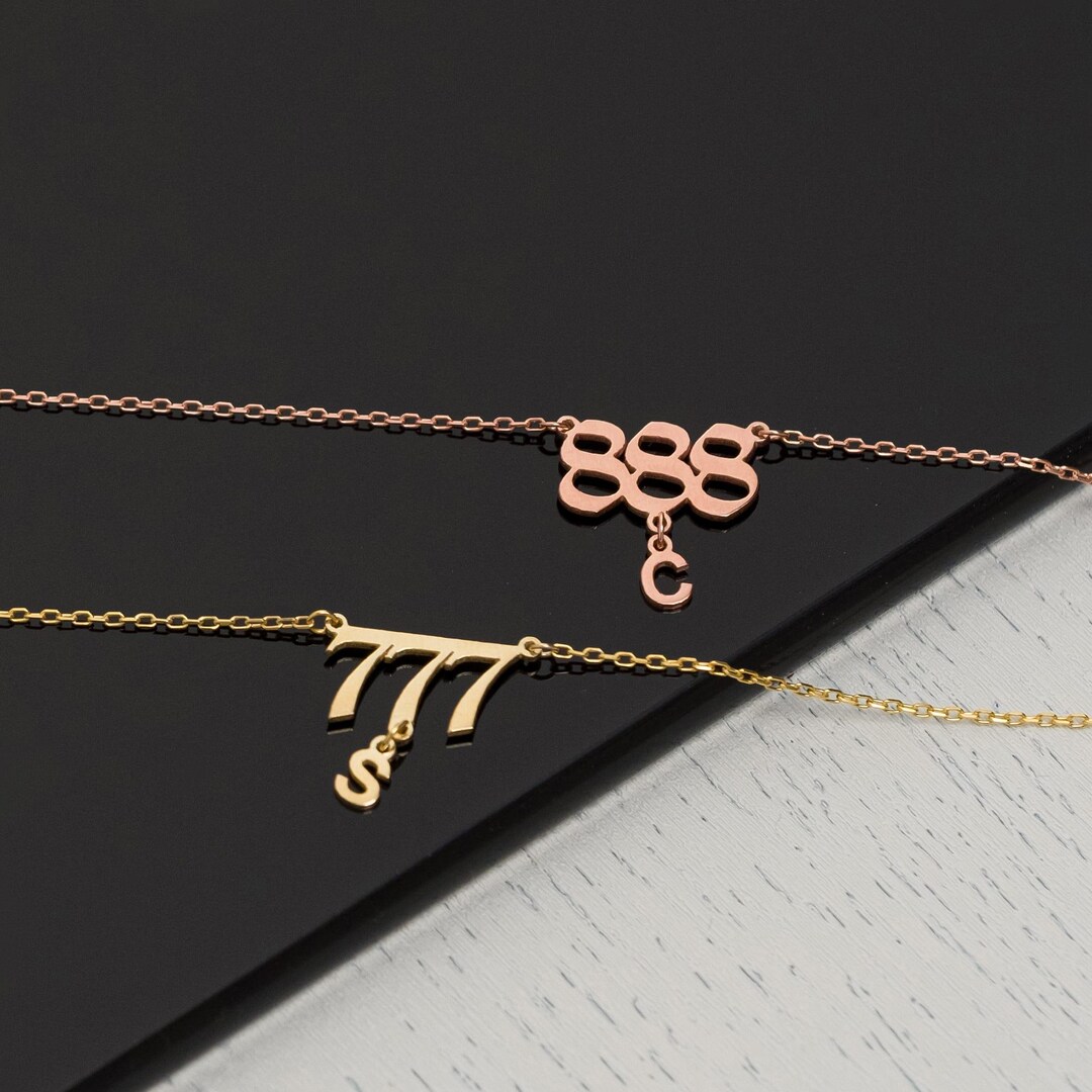 Angel Numbers With Initials - Angel Number Necklace - Number Necklace ...
