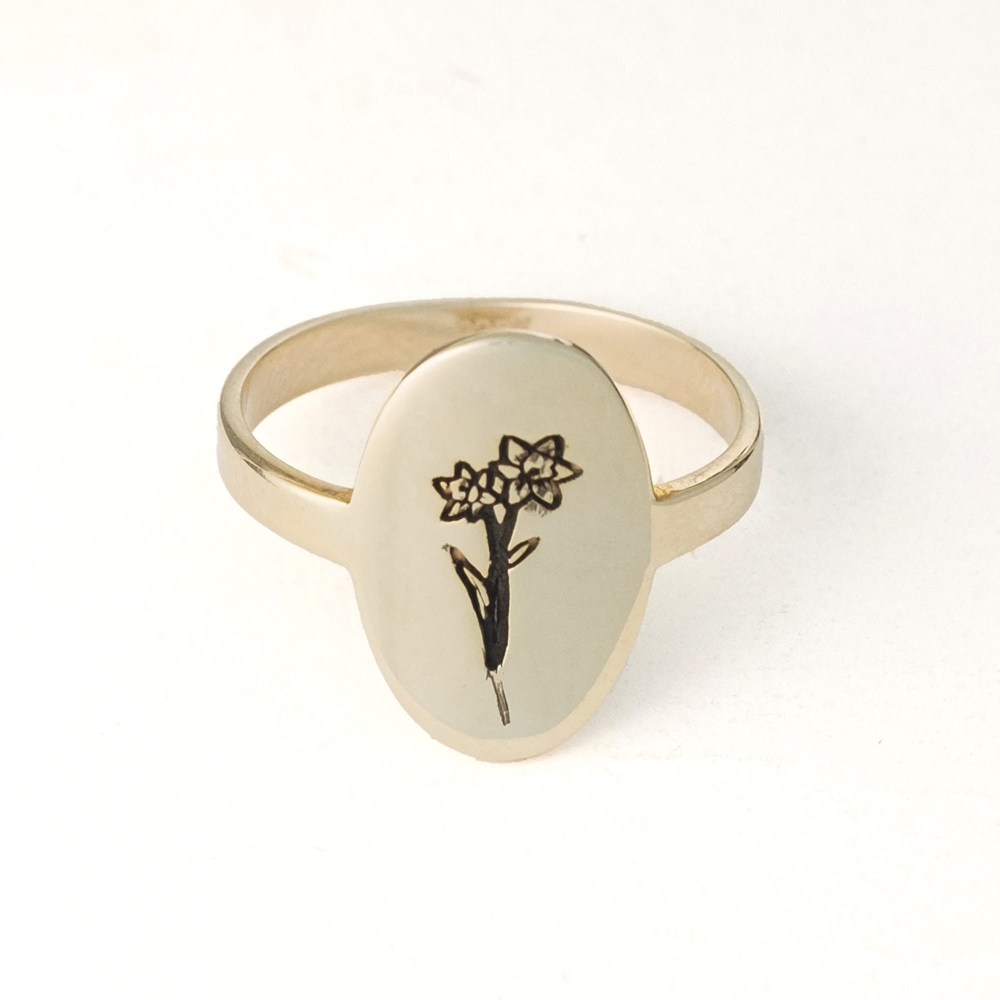 Personalized Birth Flower Ring - Birthday Flowers Ring - Birth Flower ...