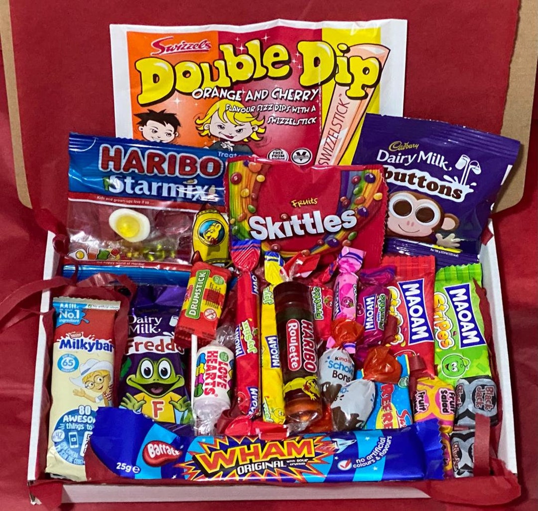 SWEETS CHOCOLATE Hamper Gift Box Letterbox Personalised Birthday Gift ...