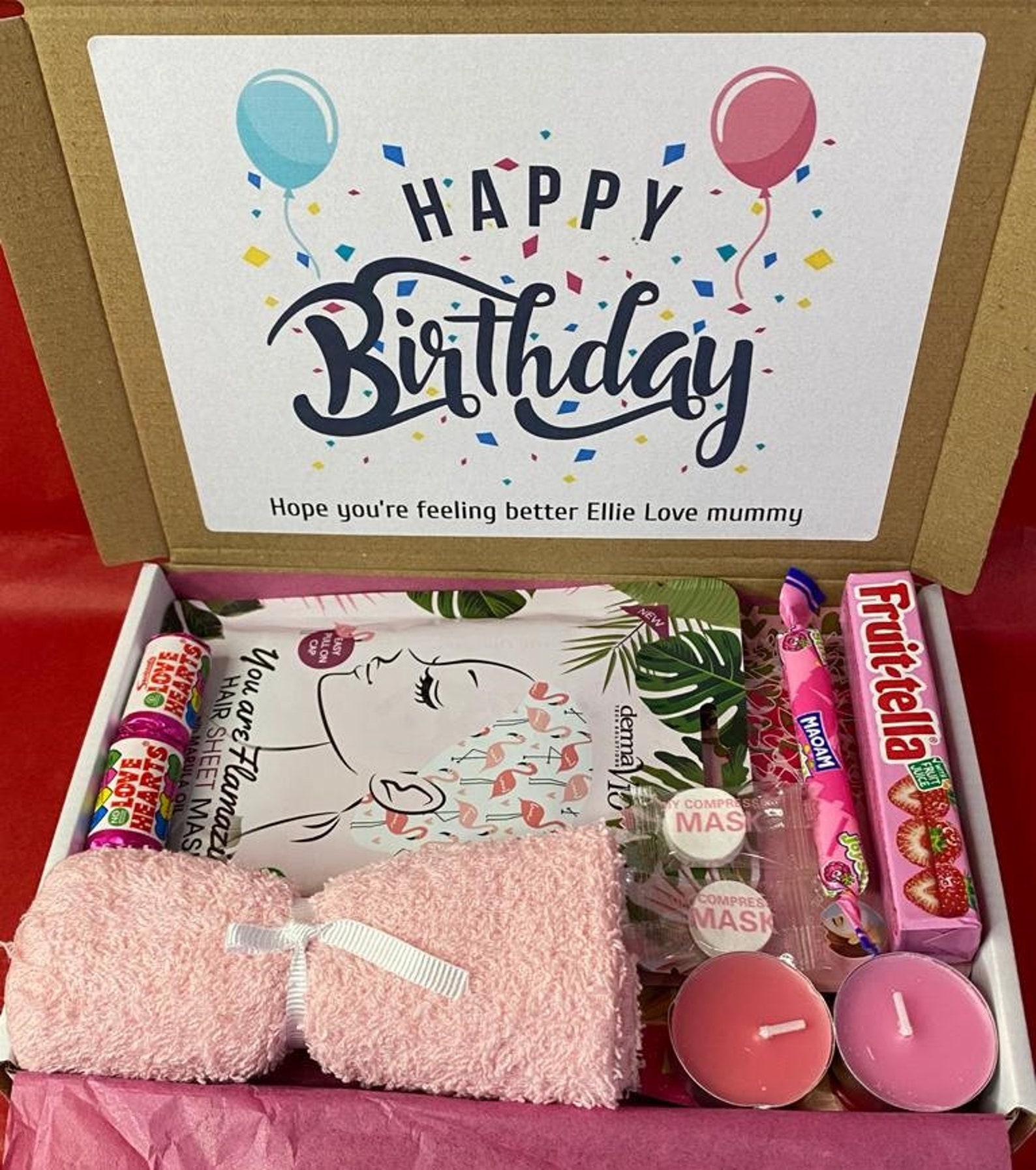 Personalised Self Care Hamper Spa Pamper Box, Gift Box for Her Birthday ...