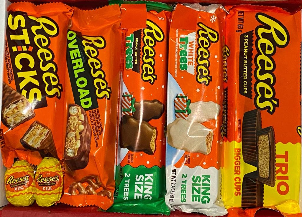 Personalised Reeces Chocolate Sweet Hamper | Reeses Christmas Gift Box ...