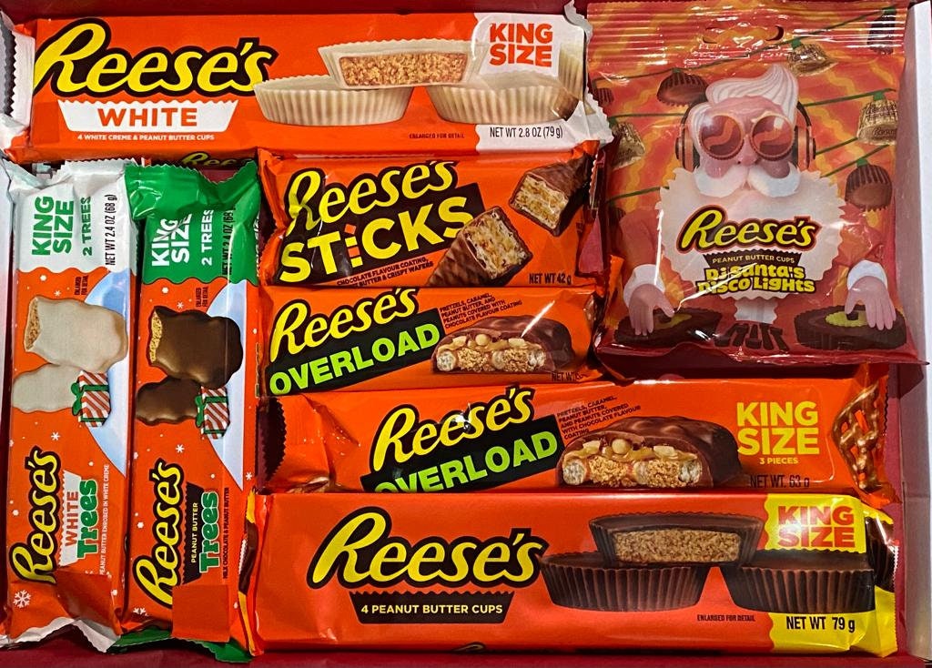 Personalised Reeces Chocolate Sweet Hamper | Reeses Christmas Gift Box ...