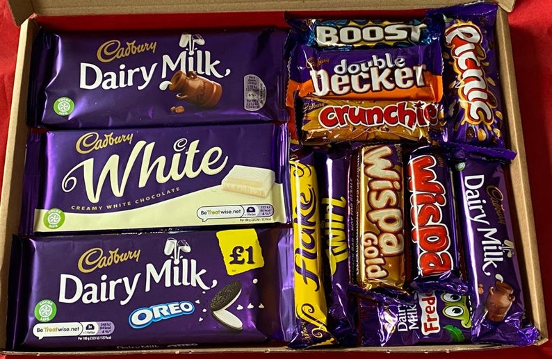 Cadbury Dairy Milk Chocolate Hamper Sweet Personalised Box - Etsy UK