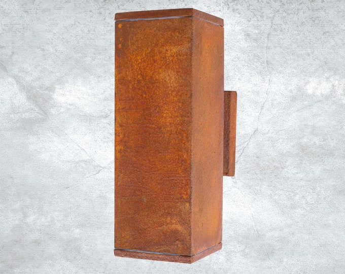 Rusted Raw Steel // Light Sconce // Half Round - Etsy