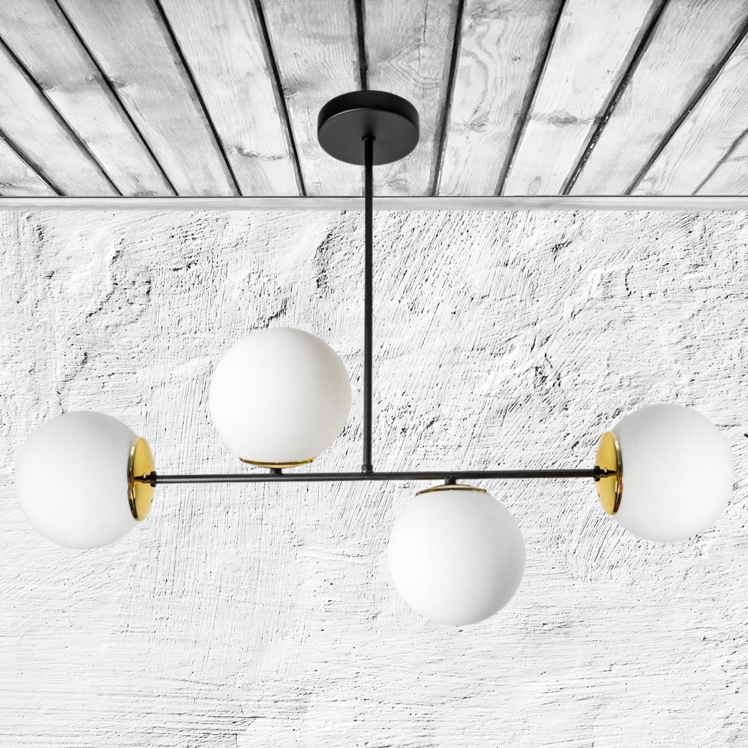 Ceiling Lamp Ceiling Light Ball White Black Living Room Bedroom Dining ...