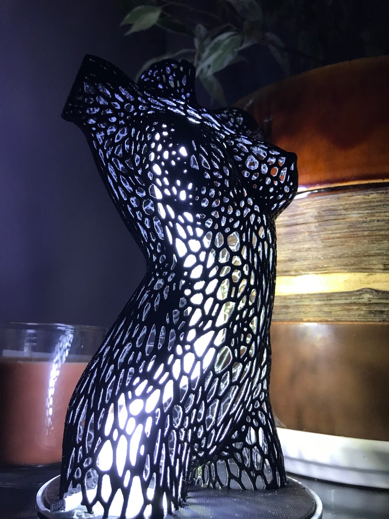 Female Torso Desk Lamp / 3D Printed | Etsy