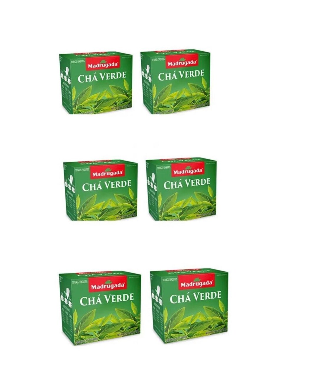 Madrugada Green Tea Cha Verde 60 Tea Bags 6 Boxes Brazilian Tea - Etsy