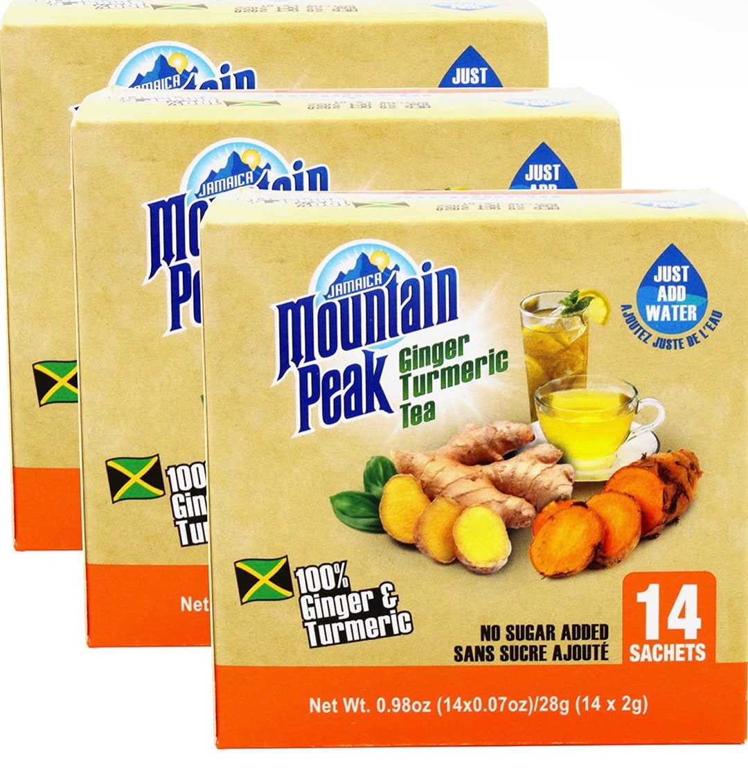 Jamaica Mountain Peak Ginger Turmeric Tea Unsweetened 0.7 - Etsy Canada