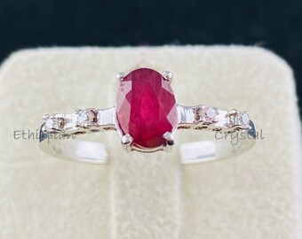 Genuine Ruby Ring - Etsy