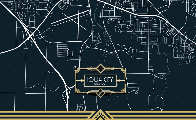 Hand Drawn Map of Iowa City - Etsy