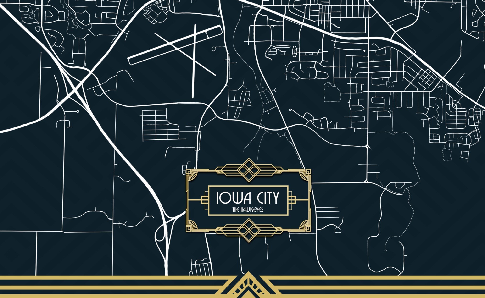 Hand Drawn Map of Iowa City - Etsy