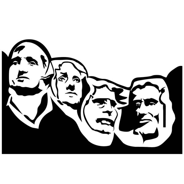 Mount Rushmore Svg - Etsy