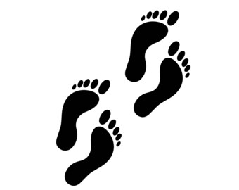 Shoes Prints Svg Footprint Svg Digital Download Footsteps - Etsy