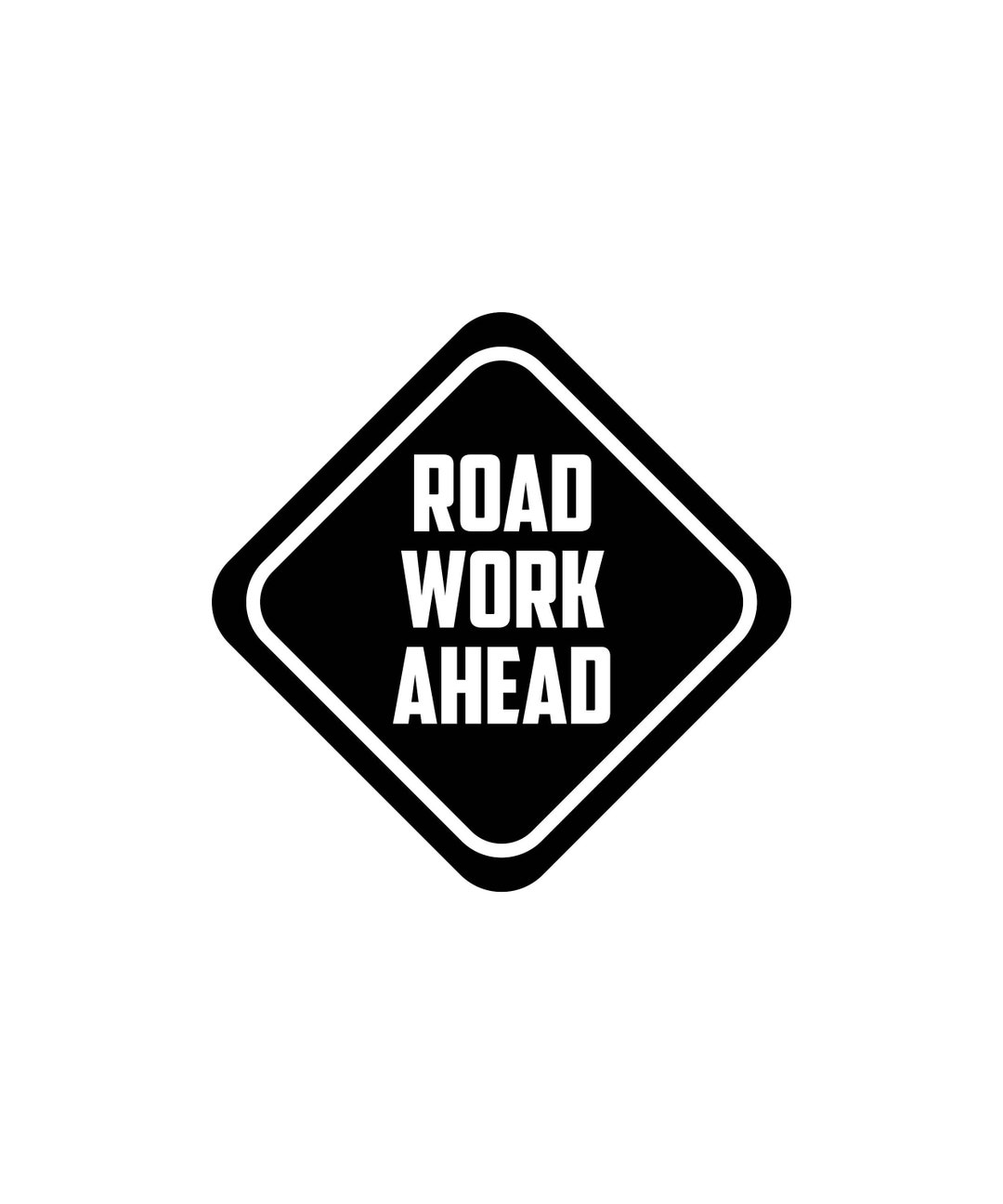 Road Work Ahead SVG / SVG Cut File / Car Decal SVG / Instant Download ...