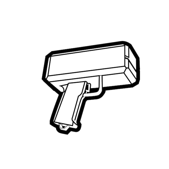 Money Gun SVG / SVG Cut File / Car Decal SVG / Instant | Etsy