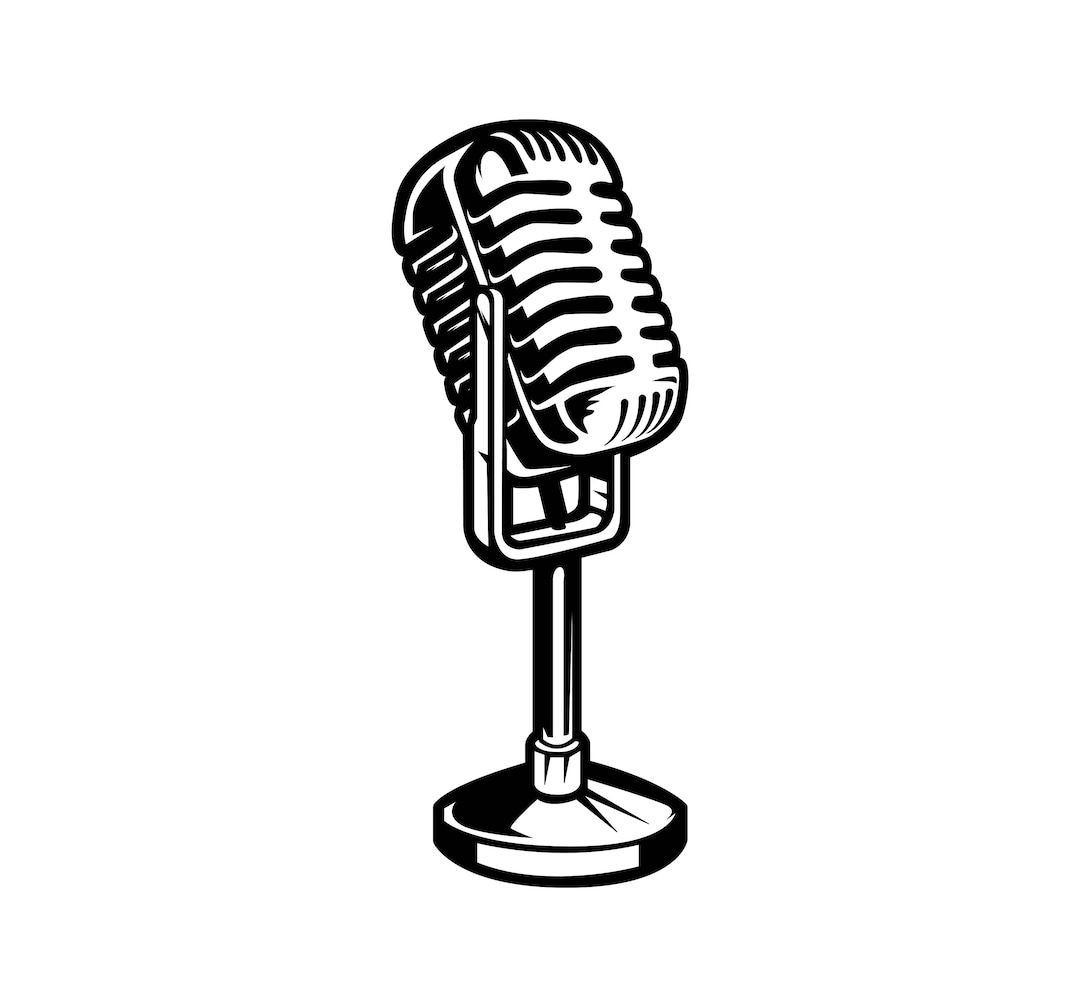 Microphone SVG / SVG Cut File / Car Decal SVG / Instant Download ...